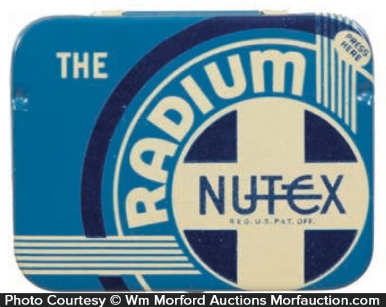 Nutex Radium Condom Tin • Antique Advertising