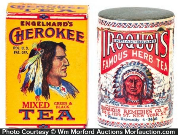 Cherokee and Iroquois Tea Boxes • Antique Advertising