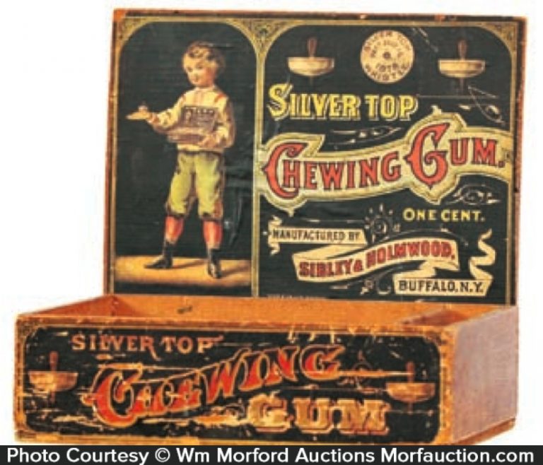 Silver Top Gum Box • Antique Advertising