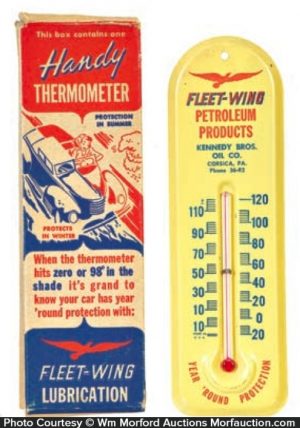Fleet Wing Thermometer • Antique Advertising
