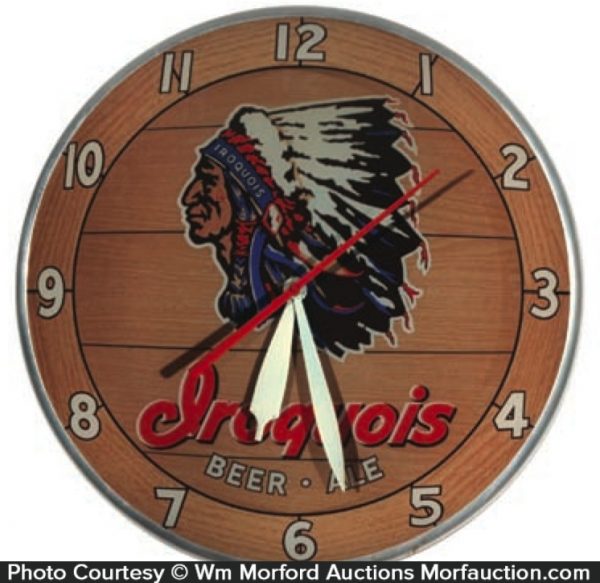 Iroquois Beer Clock • Antique Advertising