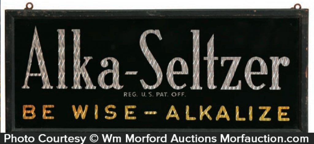 Alka Seltzer Sign • Antique Advertising