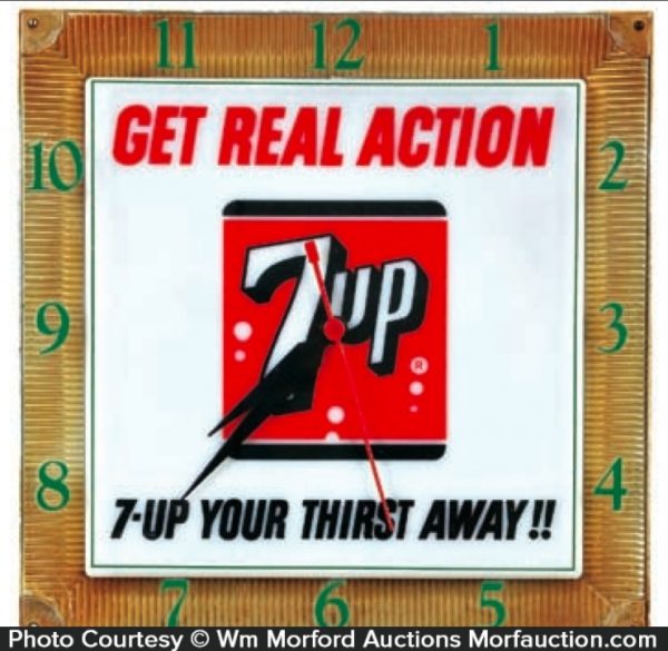 7Up Real Action Clock • Antique Advertising