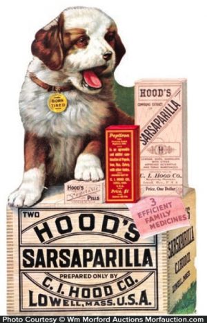 Hood's Sarsaparilla Sign • Antique Advertising