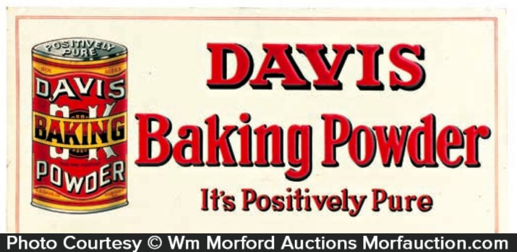 Davis Baking Powder Sign • Antique Advertising