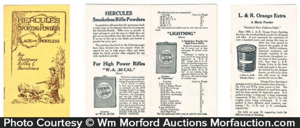 Hercules Sporting Powders Catalog • Antique Advertising