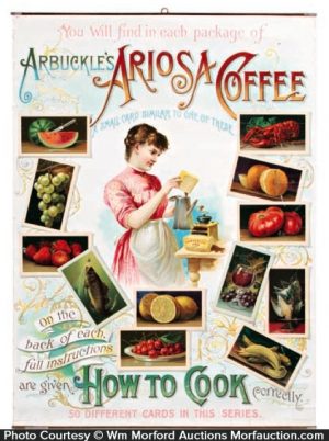 Arbuckle's Ariosa Coffee Sign • Antique Advertising