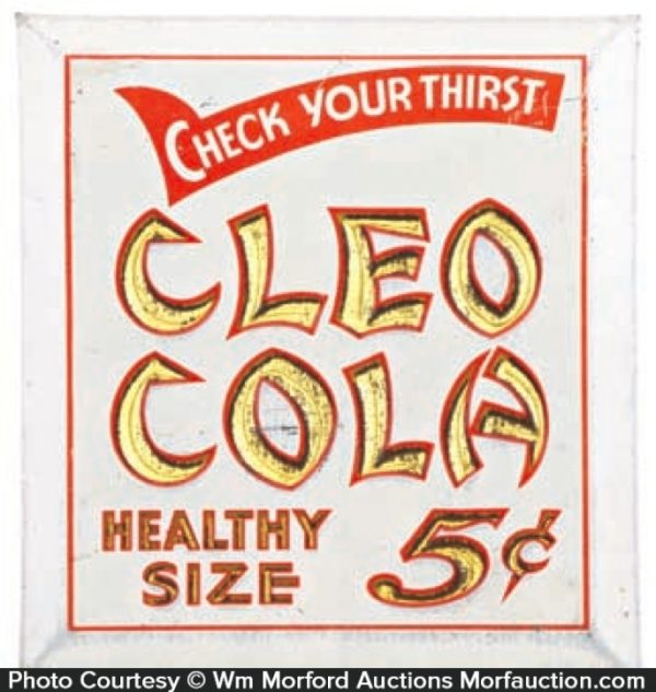 Cleo Cola Sign • Antique Advertising