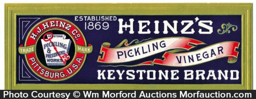 Heinz Keystone Vinegar Sign • Antique Advertising