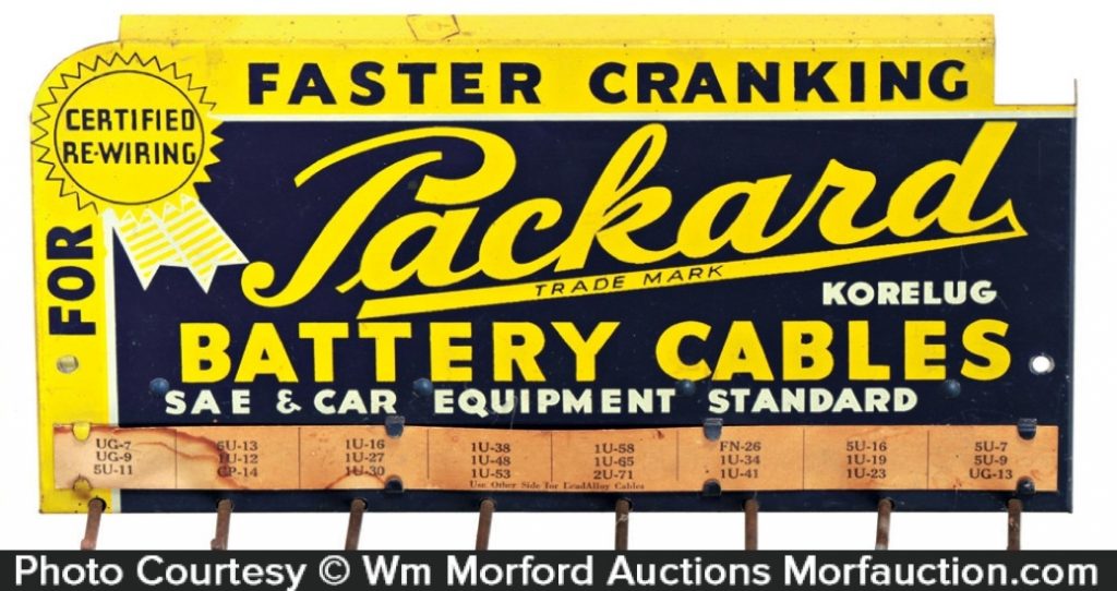Packard Battery Cables Display Rack • Antique Advertising