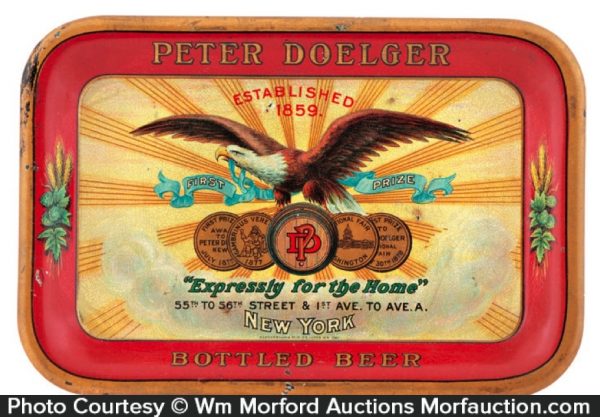 Peter Doelger Beer Tray • Antique Advertising