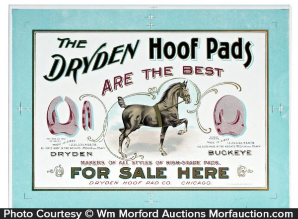 Dryden Hoof Pads Sign • Antique Advertising