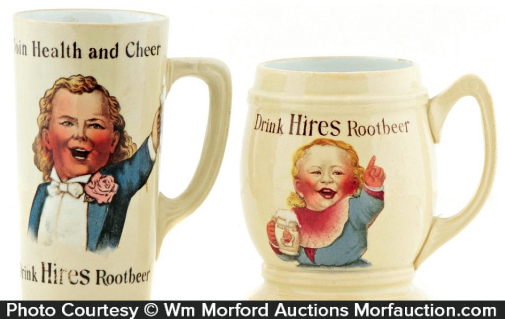 Hires Root Beer Mugs • Antique Advertising