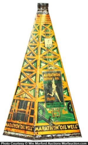 Marathon Motor Oil Can • Antique Advertising