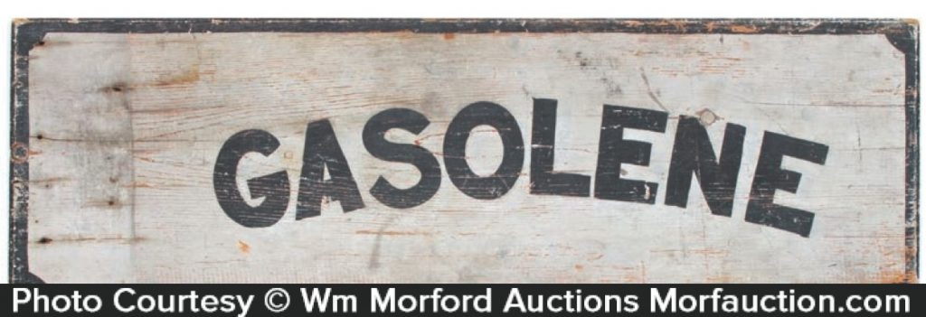 Wooden Gasoline Sign • Antique Advertising