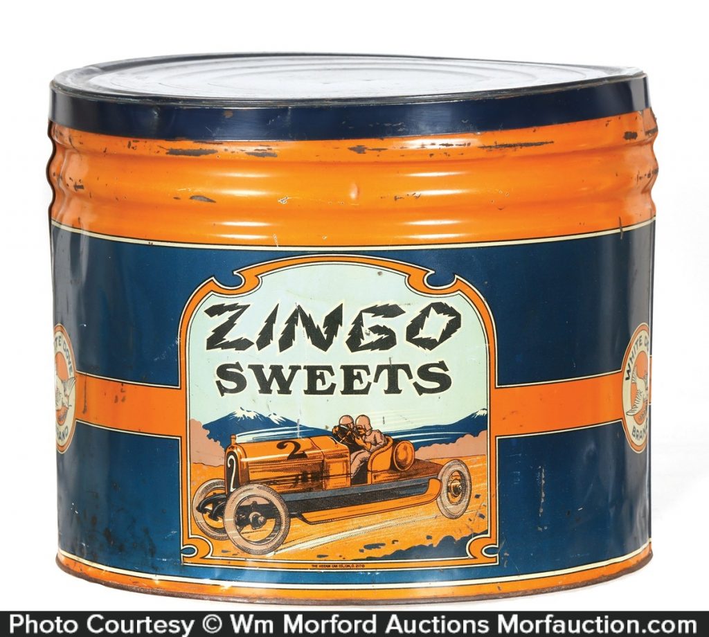 Zingo Sweets Tin • Antique Advertising