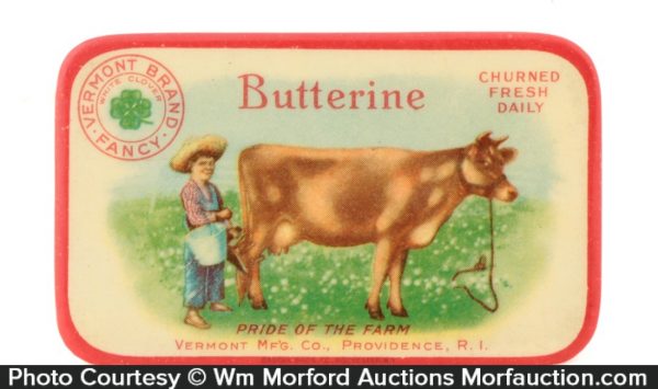 Butterine Pocket Mirror • Antique Advertising