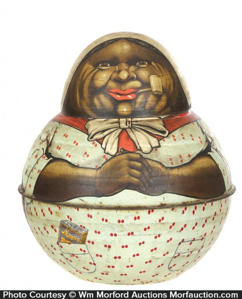 Mammy Roly Poly Mayo's Tobacco Tin • Antique Advertising
