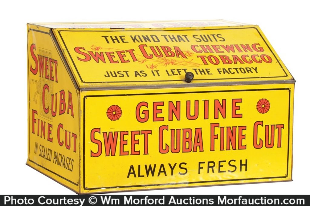 Sweet Cuba Tobacco Store Bin • Antique Advertising