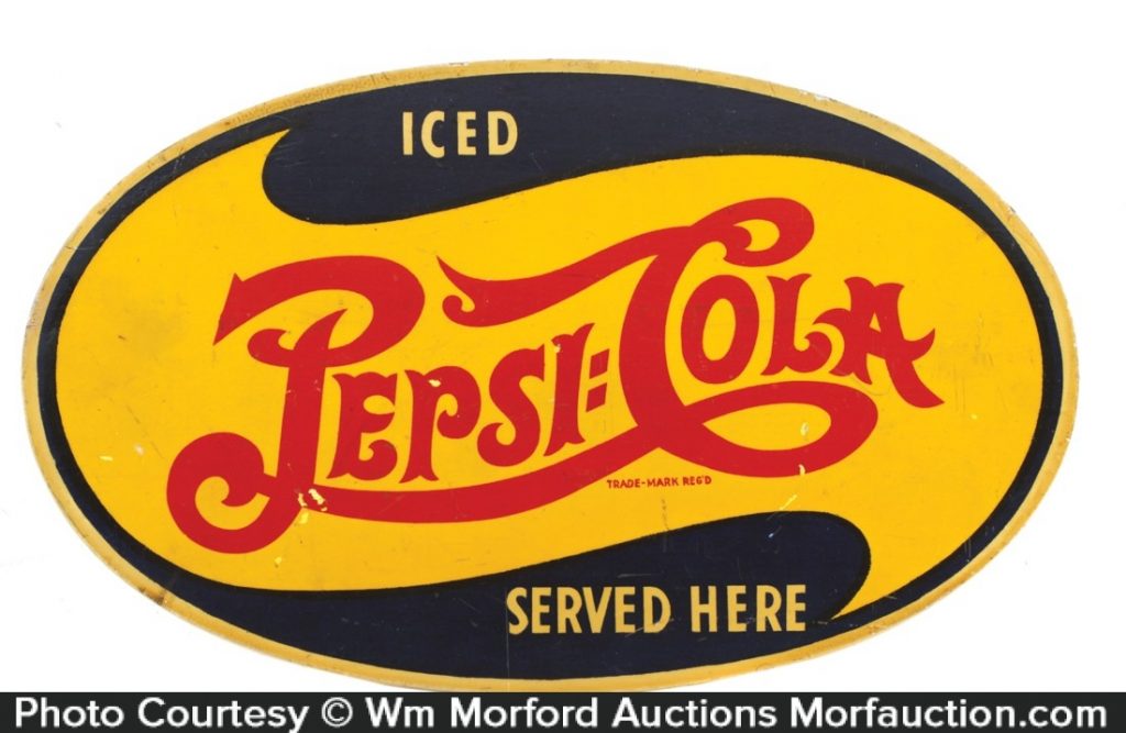 Vintage Wooden Pepsi Sign • Antique Advertising
