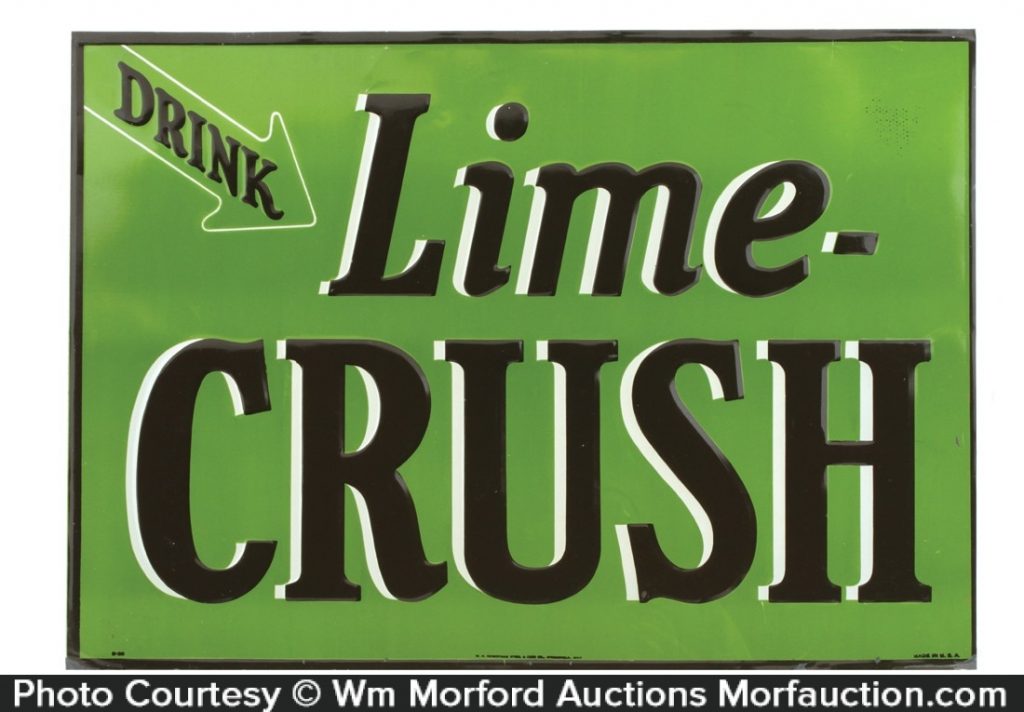 Lime Crush Sign • Antique Advertising