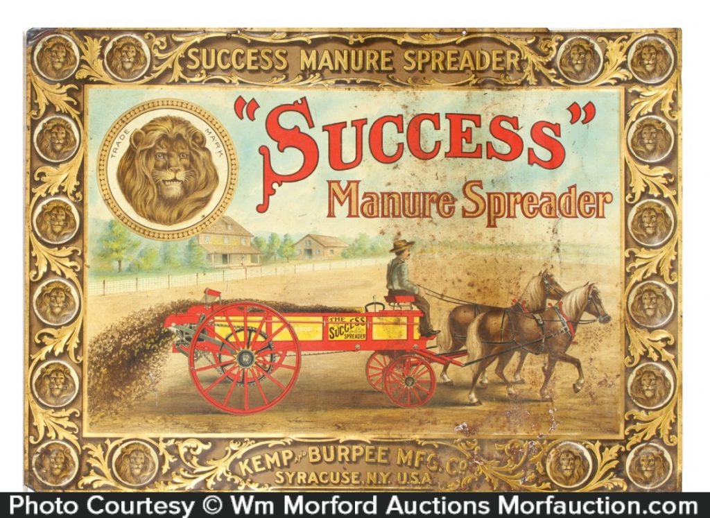Success Manure Spreaders Sign • Antique Advertising