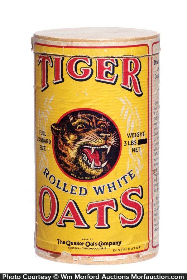 Tiger Oats Box • Antique Advertising
