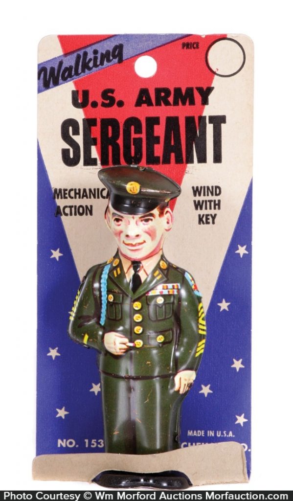 Chein U.S. Army Sergeant Wind-Up Toy • Antique Advertising