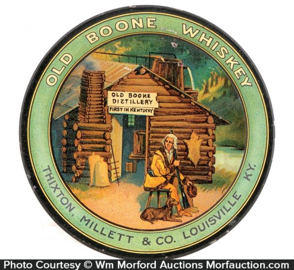 Old Boone Whiskey Tray • Antique Advertising