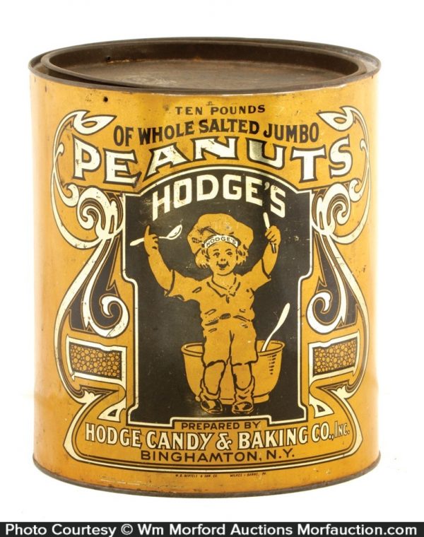 Hodges Peanut Tin • Antique Advertising