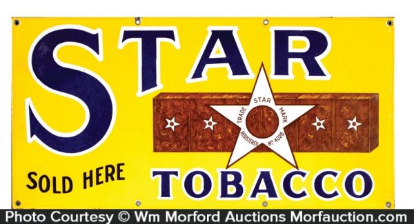 Star Tobacco Sign • Antique Advertising