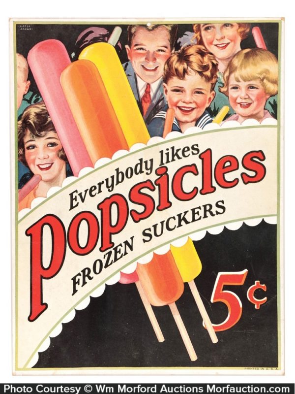Popsicles Sign • Antique Advertising