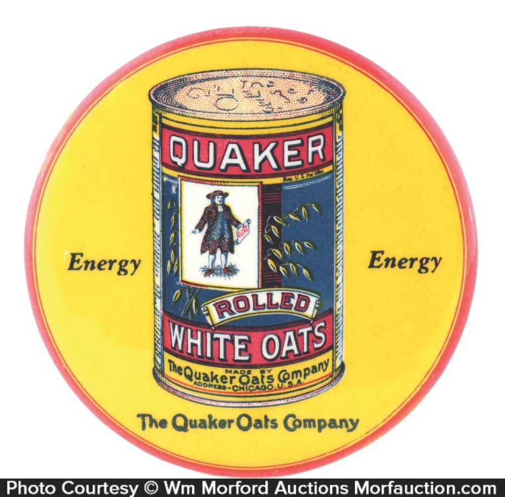 Quaker Oats Pocket Mirror • Antique Advertising