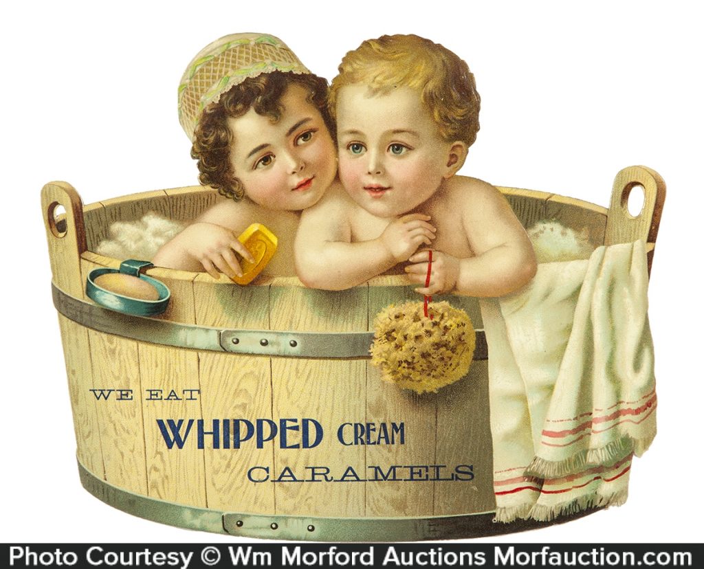 Whipped Cream Carmels Sign • Antique Advertising