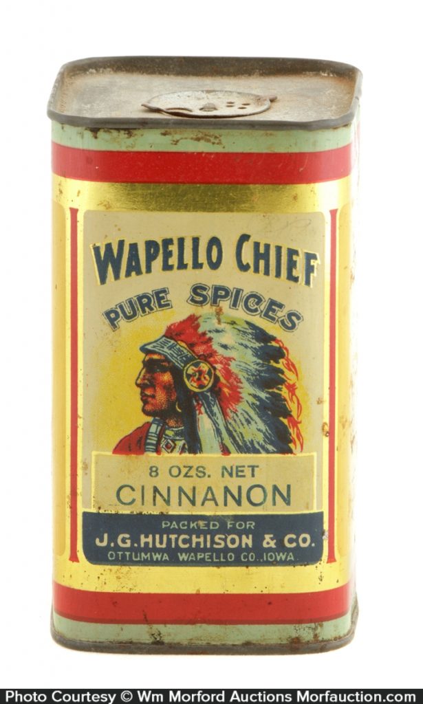 Wapello Chief Spice Tin • Antique Advertising
