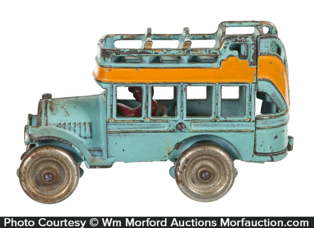 Cast Iron Tour Bus Toy • Antique Advertising