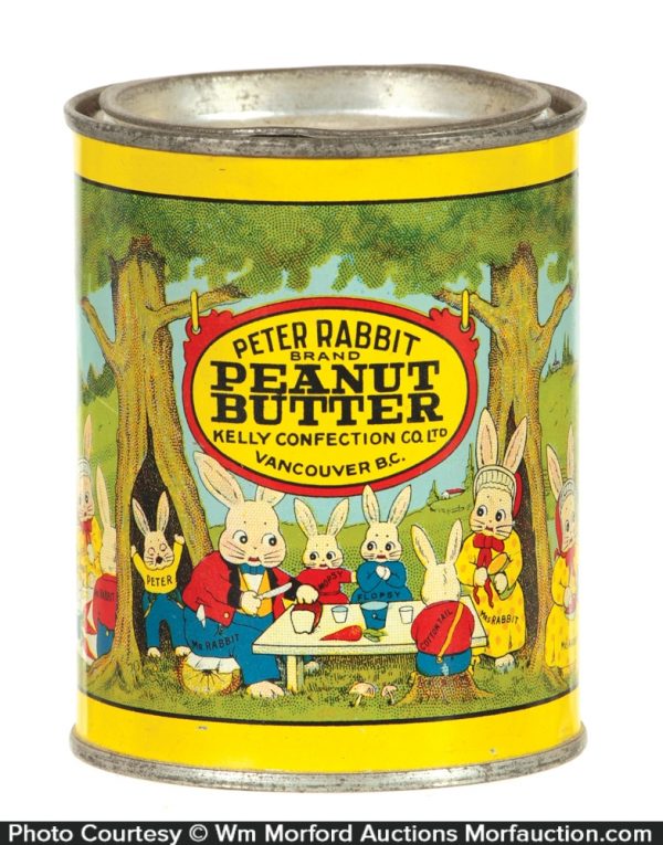 Peter Rabbit Peanut Butter Tin • Antique Advertising