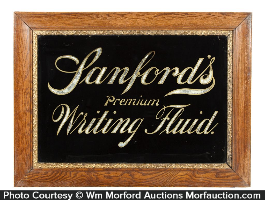 Sanford Writing Fluid Ink Sign • Antique Advertising