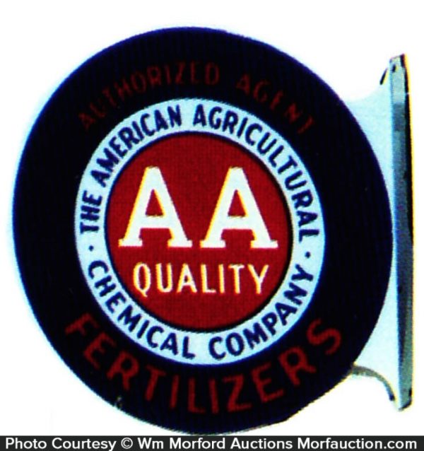 American Agriculture Fertilizers Sign • Antique Advertising