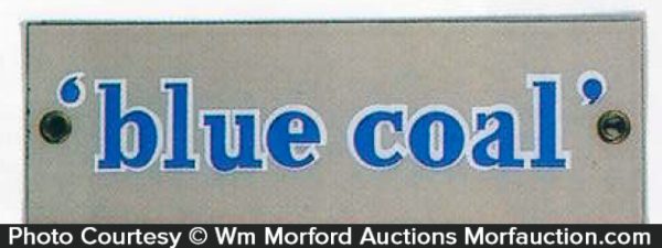 Porcelain Blue Coal Sign • Antique Advertising