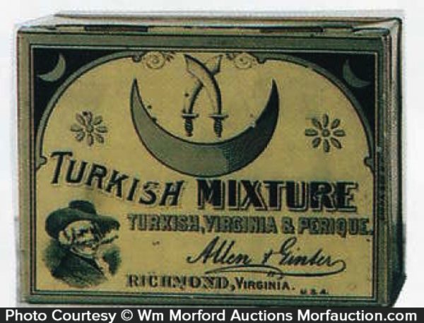 Turkish Mixture Tobacco Tin • Antique Advertising