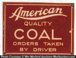 American Coal Sign • Antique Advertising