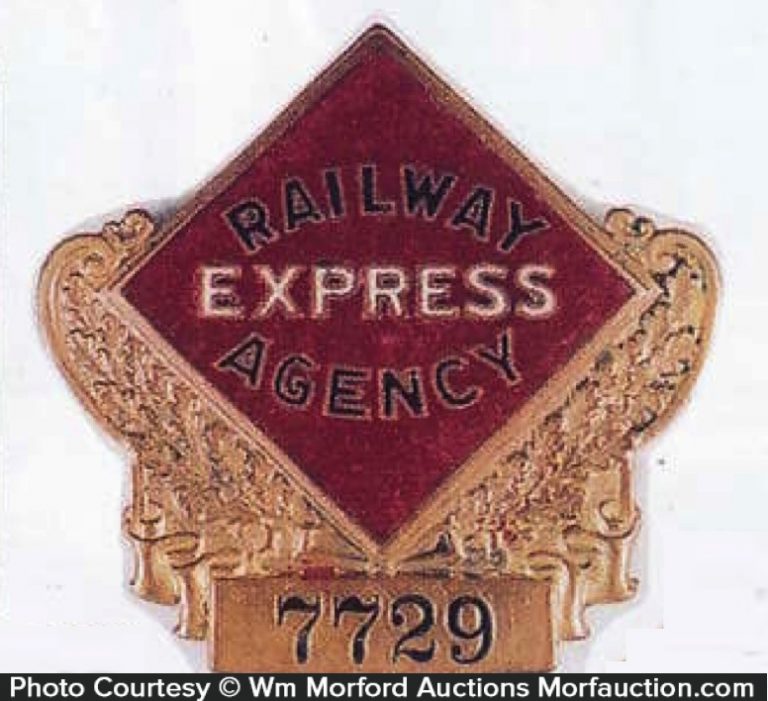 Railway Express Agency Badge • Antique Advertising