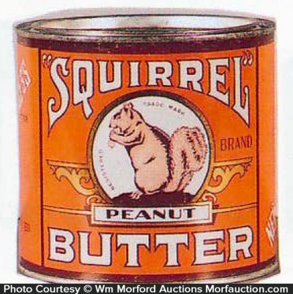 Squirrel Peanut Butter Tin • Antique Advertising