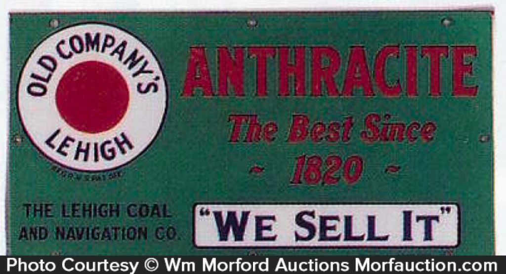 Old Company's Lehigh Coal Sign • Antique Advertising