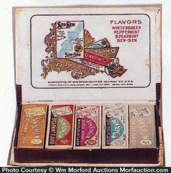 Sen-Sen Gum Display Box • Antique Advertising