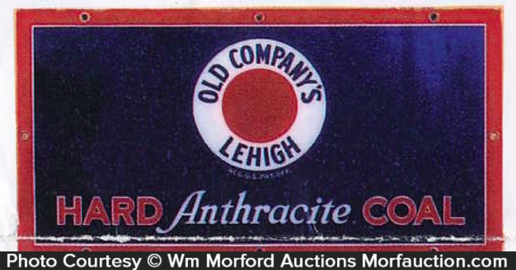 Old Company's Lehigh Coal Sign • Antique Advertising