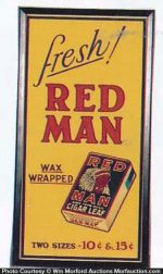 Red Man Tobacco Sign • Antique Advertising