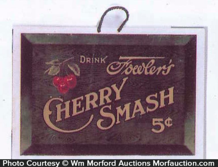 Cherry Smash Sign • Antique Advertising