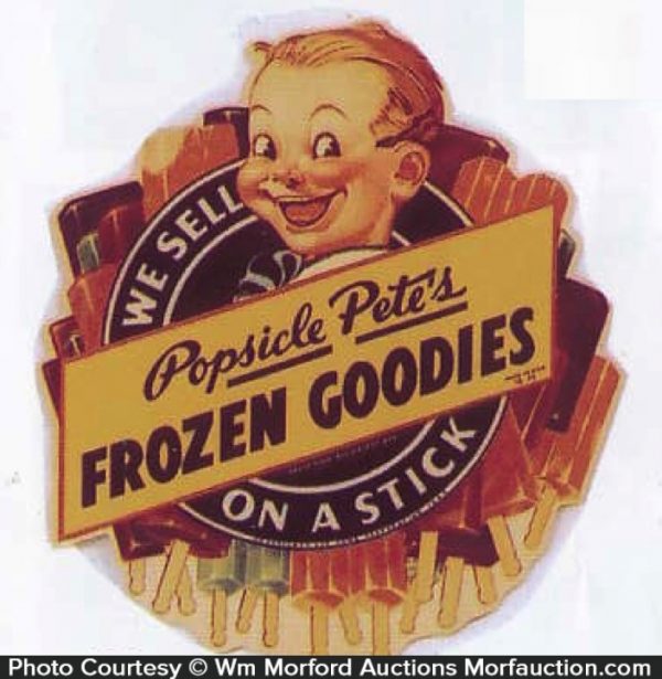 Popsicle Pete Window Sign • Antique Advertising